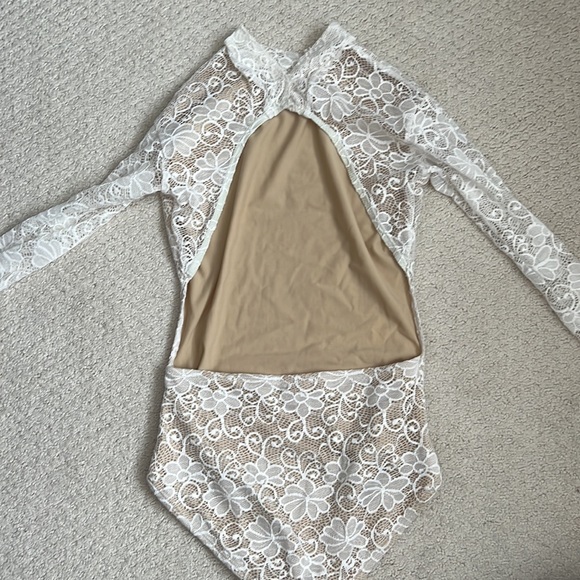 Other | White Lace Leotard | Poshmark